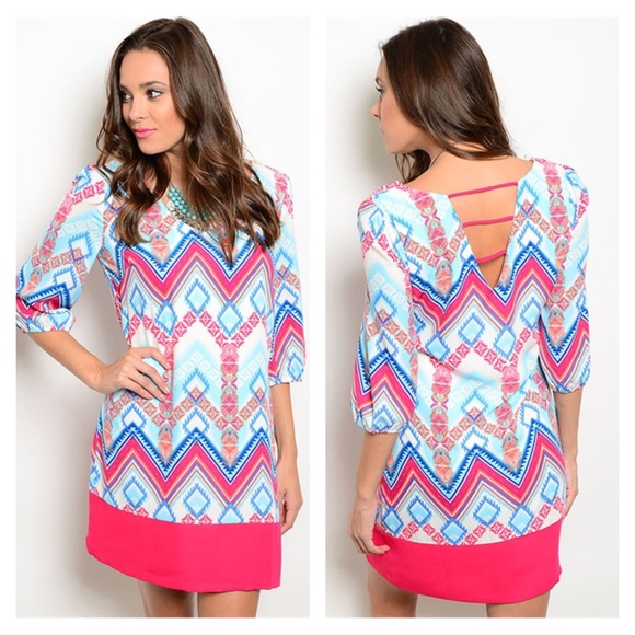 Dresses | Nwt Small Multi Pattern Dress | Poshmark